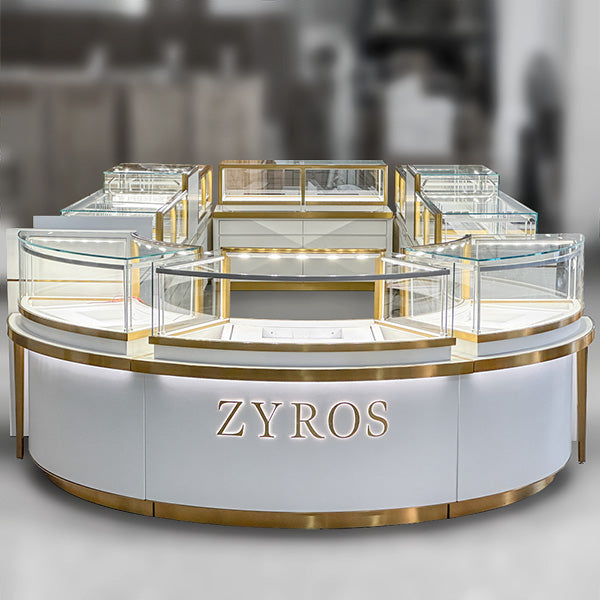 DM259 Luxury Store Center Island Display Cabinet Kiosk – TUTU DISPLAY