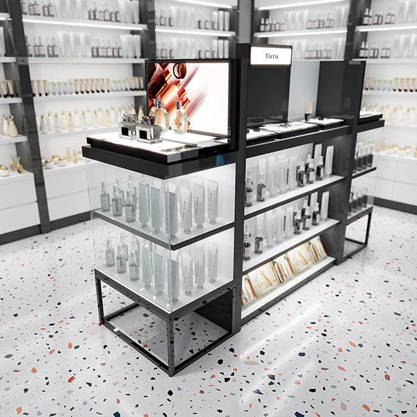 CM018 Cosmetic Shop Display Counter with LED Light – TUTU DISPLAY