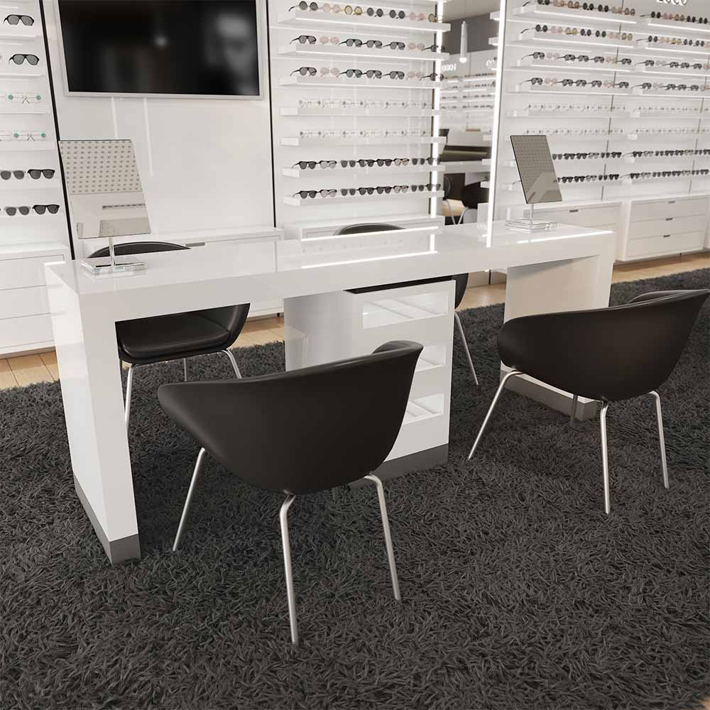 GD014 Glasses Retail Store White Display Table – TUTU DISPLAY