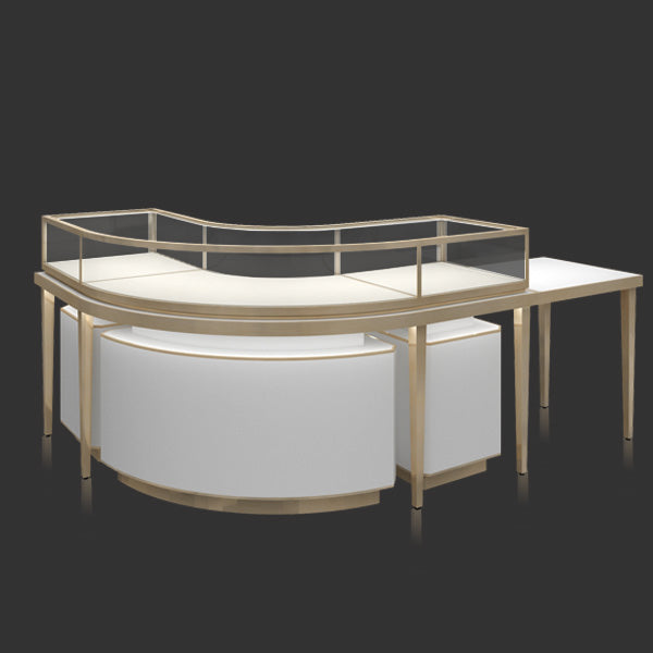 Curved Metal Jewelry Display Showcase MT-24 – TUTU DISPLAY