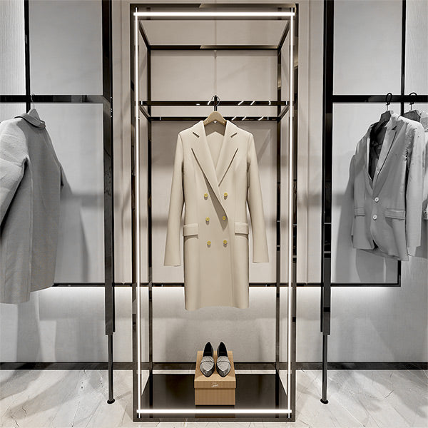 CR072 Fashion Store Clothing Display Rack Lighted – TUTU DISPLAY